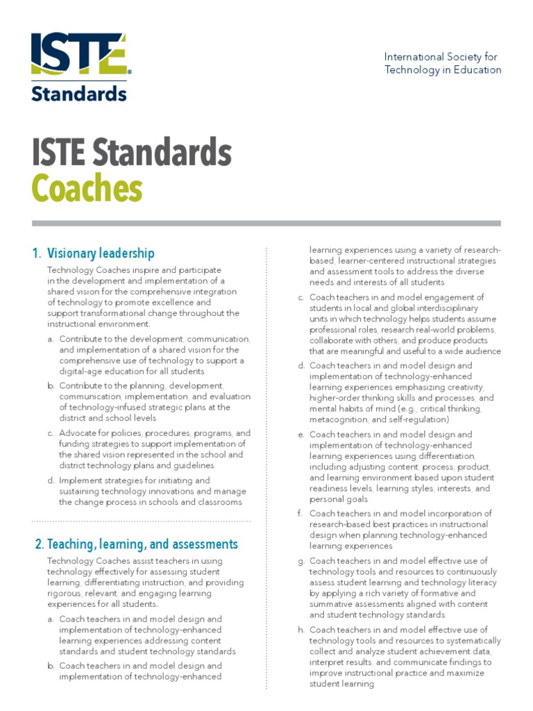 Iste Standards | PDF | Educational Assessment | Collaboration