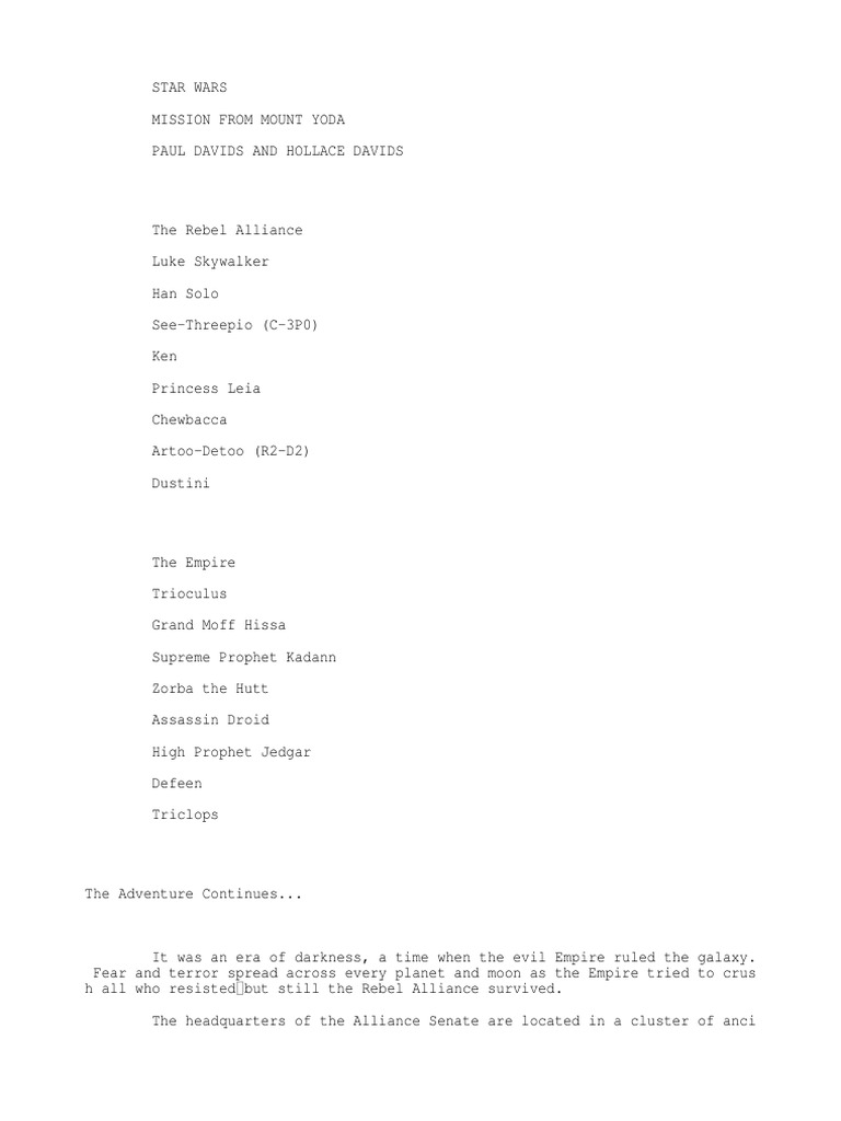 (Jedi Prince Series) - 04 - Mission From Mount Yoda (Paul & Hollace ...