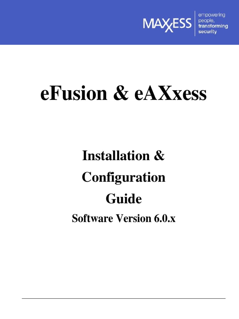 Installation Guide For EAXxess - Efusion 6.1.2 | Download Free PDF ...