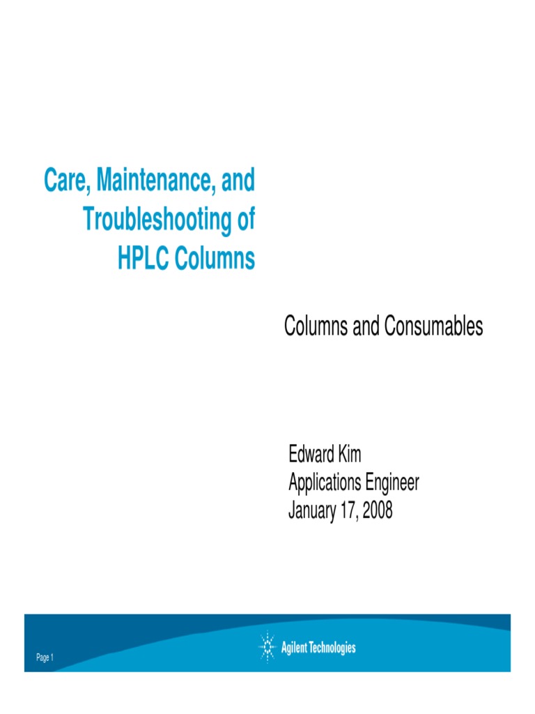 HPLC Column Care and Troubleshooting Guide | PDF | High Performance ...