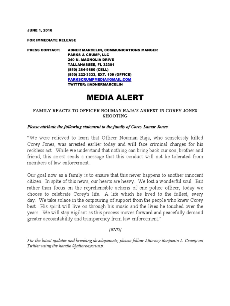 Family Reacts to Corey Jones Shooting Arrest | PDF | Mystery, Thriller ...