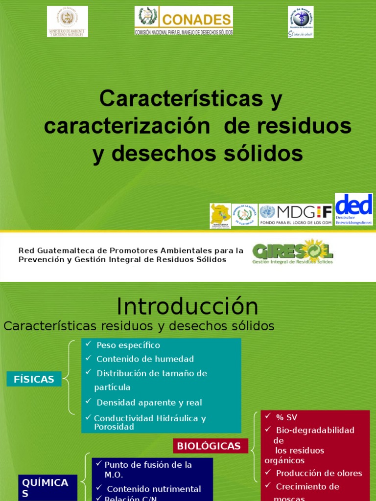 Característica de Los Residuos Sólidos | Residuos | Materiales