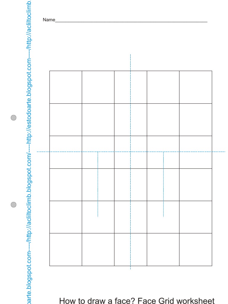 How To Draw A Face? Face Grid Worksheet: Name | PDF