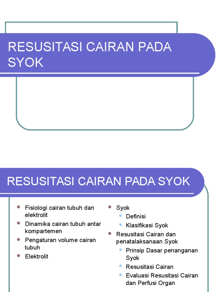 Resusitasi Cairan | PDF