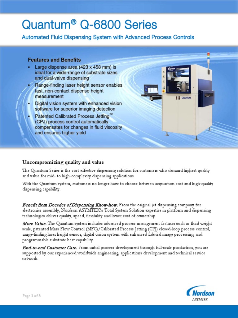 DS Quantum Q 6800 NordsonASYMTEK | Technology | Engineering