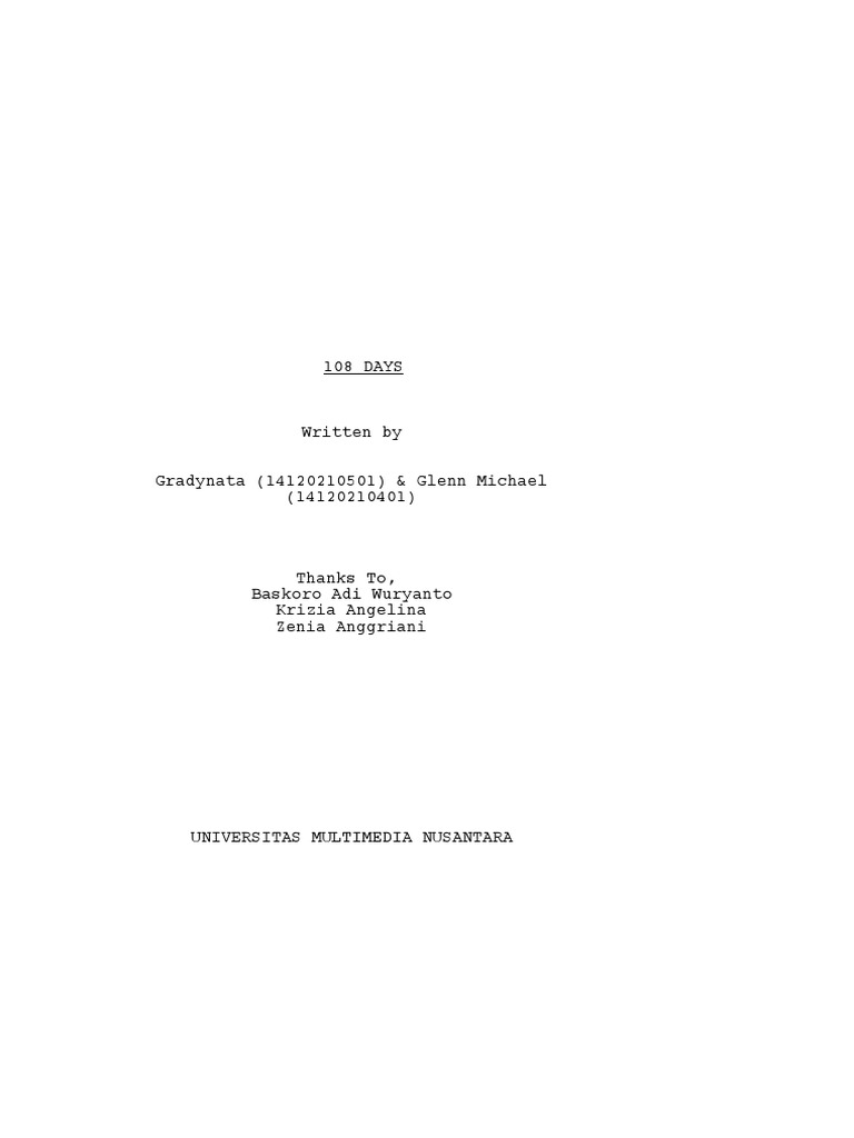 Contoh Script Untuk Script Writing | PDF