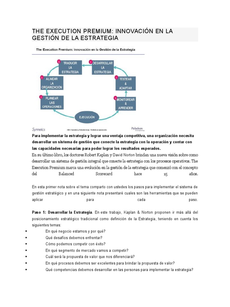 The Execution Premium | PDF | Presupuesto | Toma de decisiones