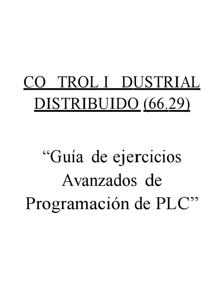 Ejercicios de PLC | PDF | Tanques | Bomba
