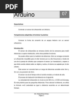 Informe de Sensor Ultrasonico | PDF | Sonido | Arduino