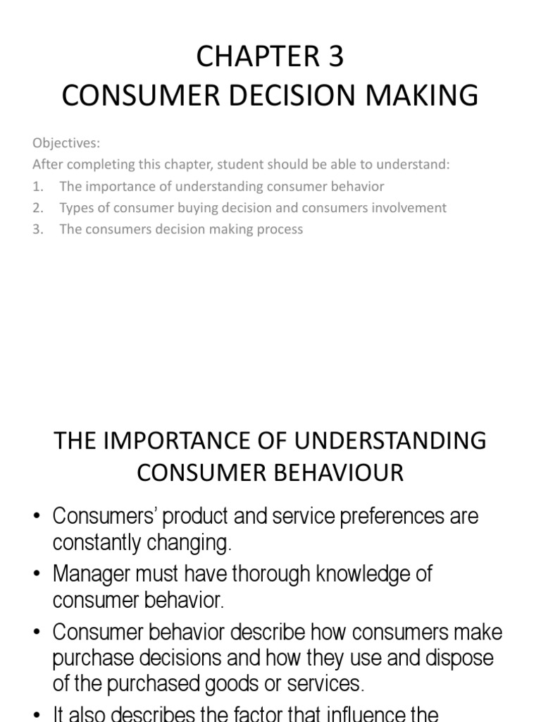 Consumer Behavior CHAPTER 3 | PDF | Consumer Behaviour | Behavior