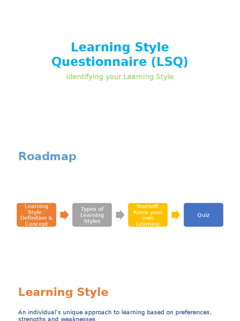 Learning Style Questionnaire | PDF | Learning Styles | Theory