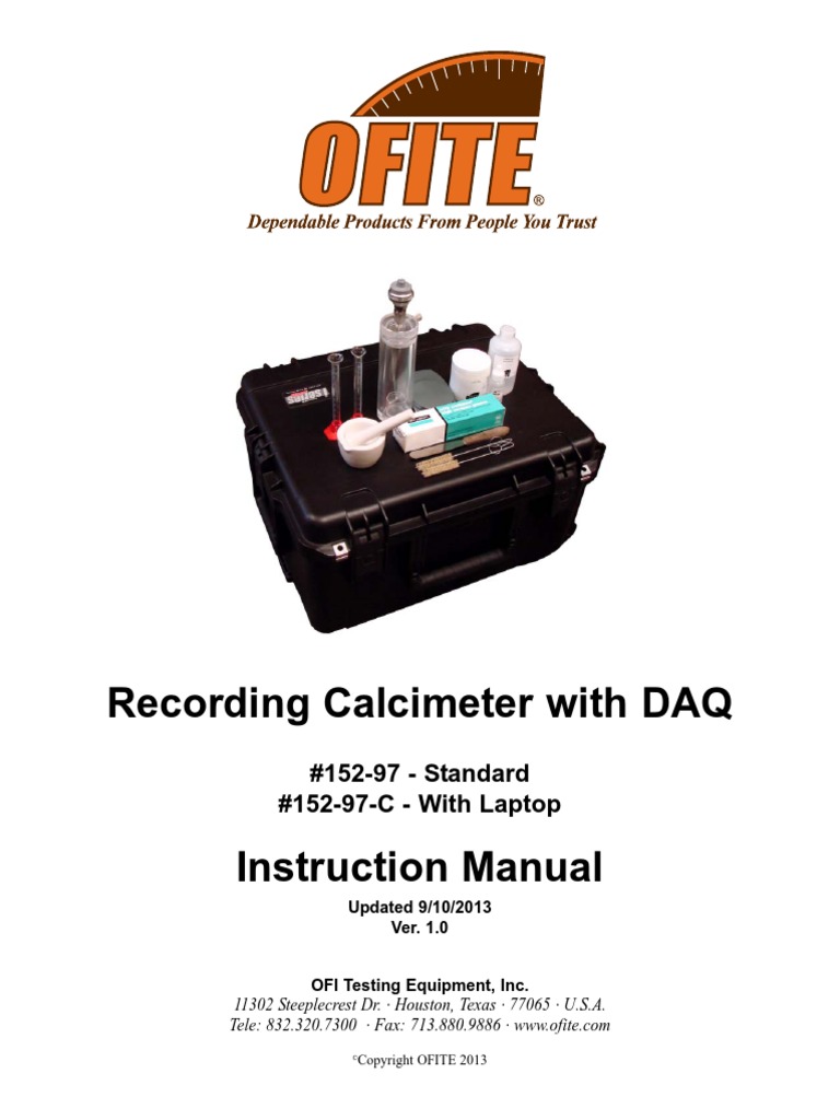 Recording Calcimeter With DAQ | PDF | Calibration | Hydrochloric Acid