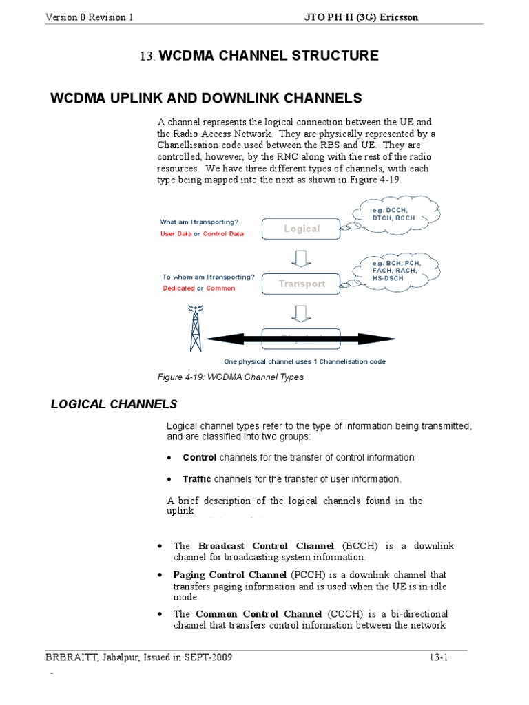 13.1 WCDMA Channel Structure | PDF | Electronic Engineering | Wireless