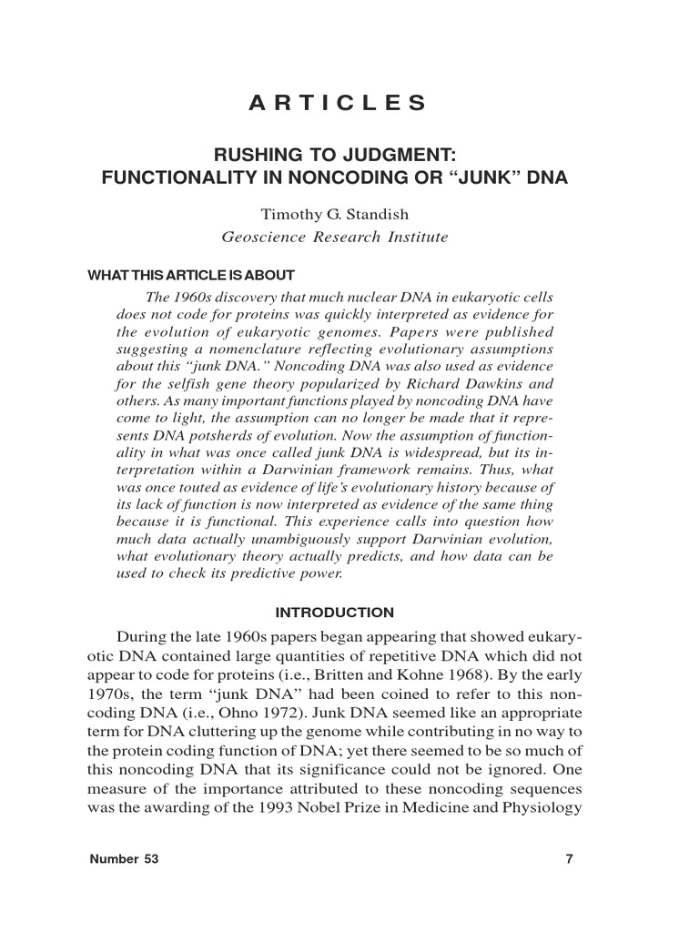 Noncoding DNA Functionality | PDF | Directionality (Molecular Biology) | Gene