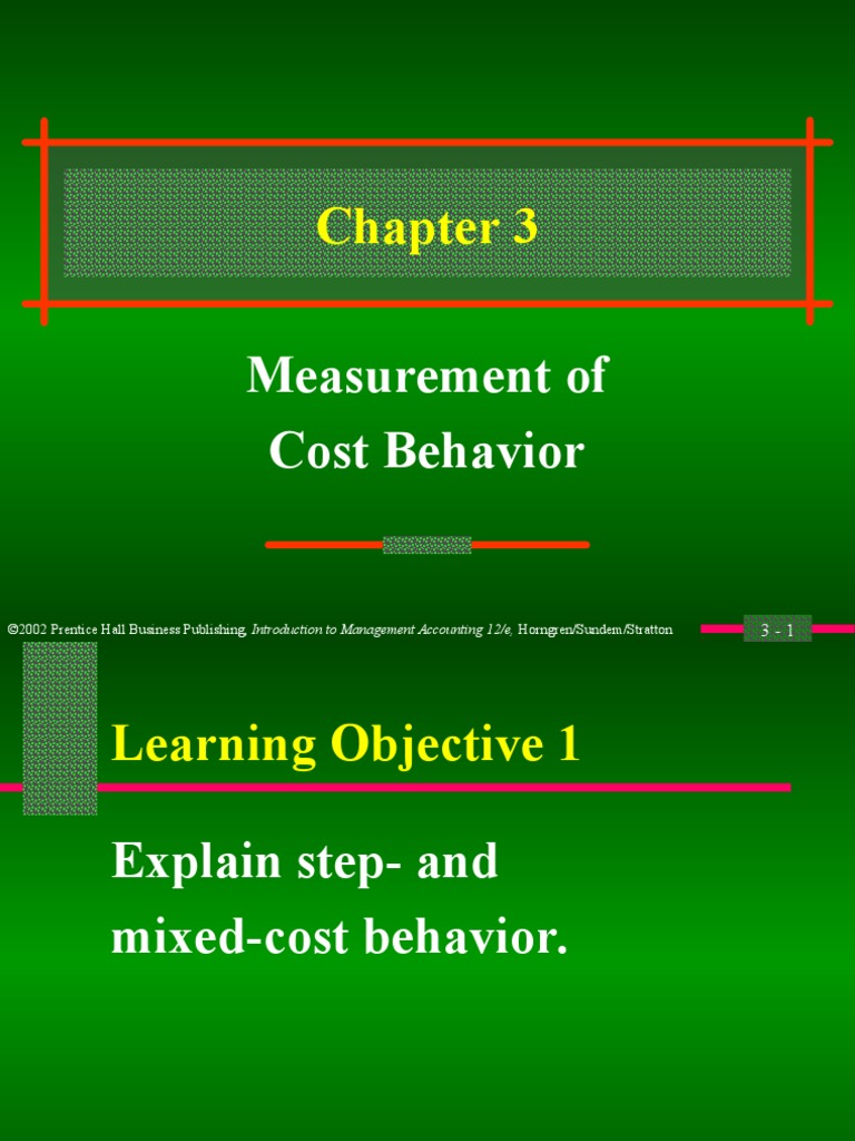 Measurement of Cost Behaviour | PDF | Management Accounting ...