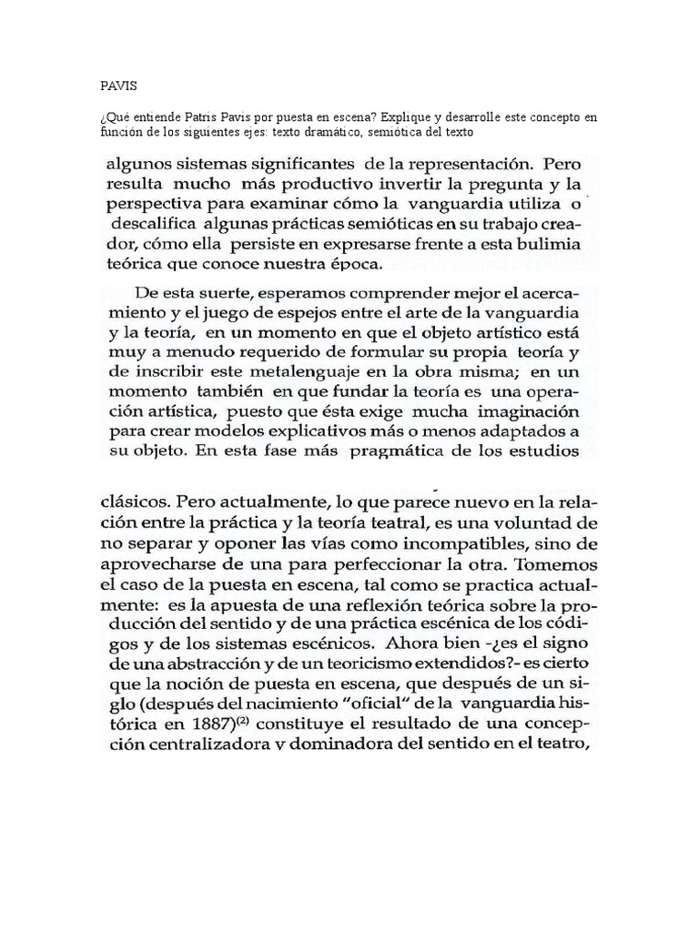 PAVIS | PDF | Semiótica | Teatro