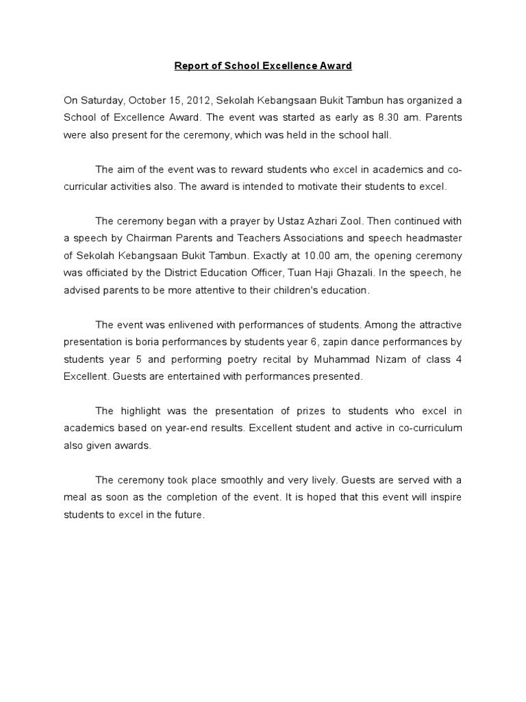 For Award Presentation Speech