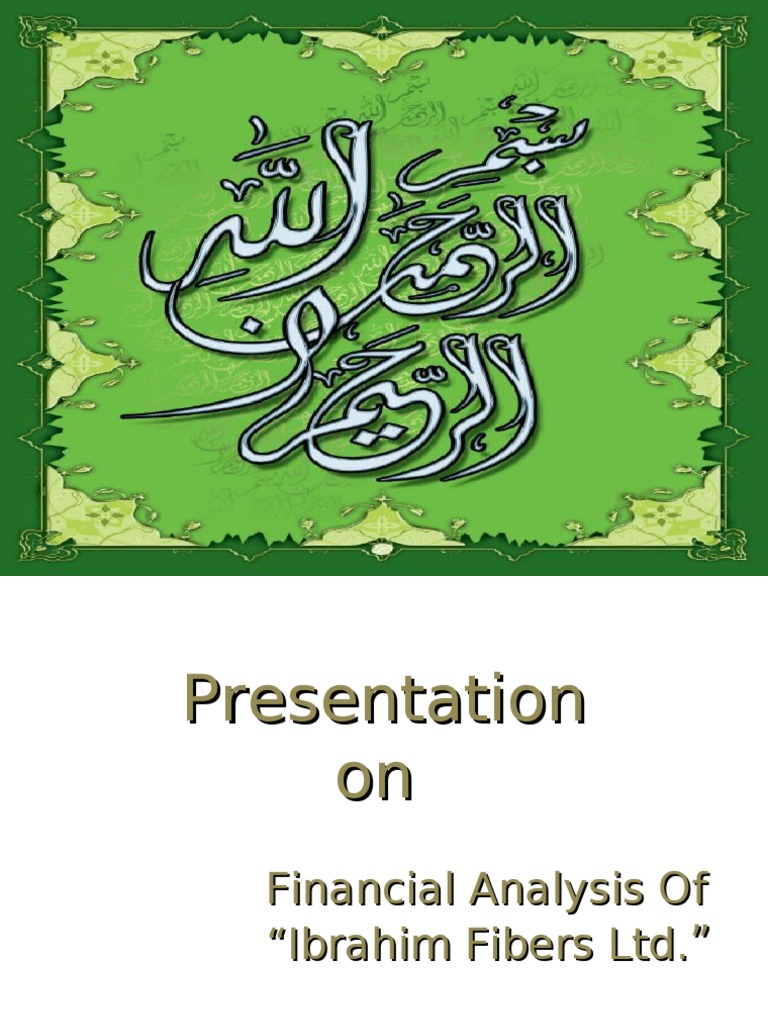 Project On Ibrahim Fibers LTD | PDF | Investing | Inflation