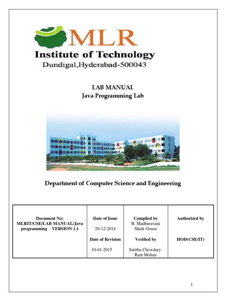 Lab Manual Java Programming Lab Pdf Integrated Development Environment Java Programming 5173
