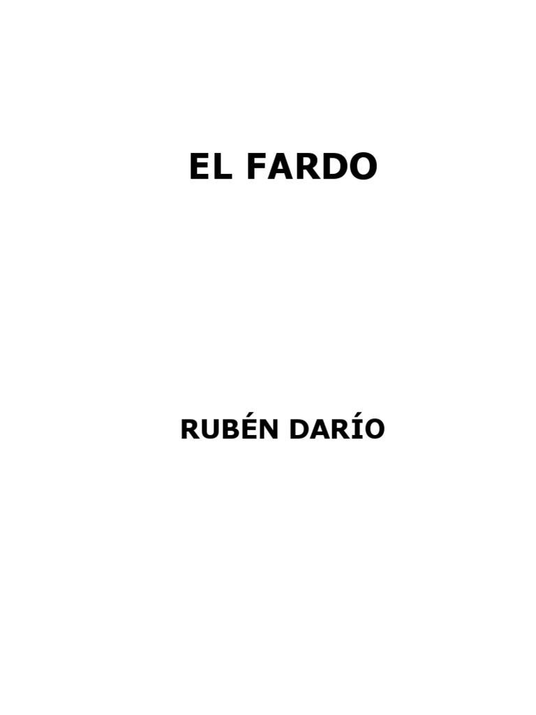 Ruben Dario - El Fardo | PDF | Naturaleza