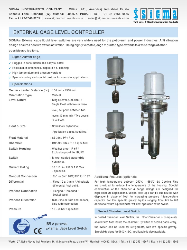 External Cage Level Controller | PDF | Switch | Ac Power Plugs And Sockets