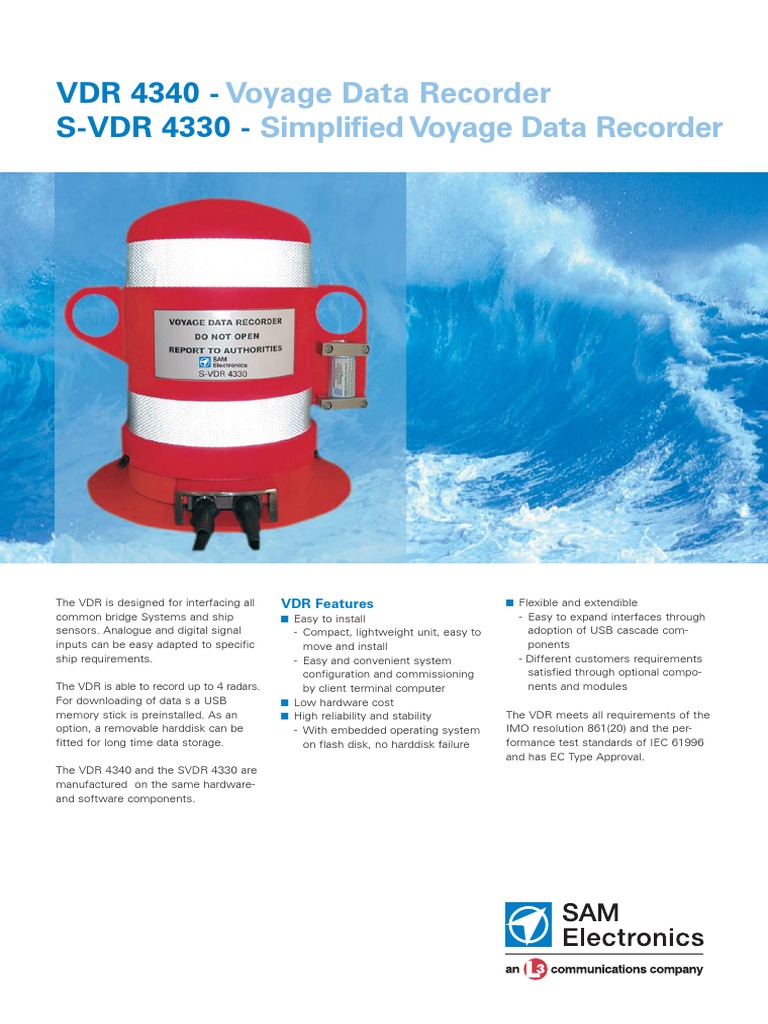 Voyage Data Recorder Simplified Voyage Data Recorder: VDR 4340 - S-VDR 4330 | PDF | Usb Flash ...