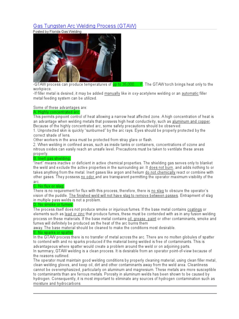 GTAW Welding: A Clean Process Guide | PDF | Welding | Construction