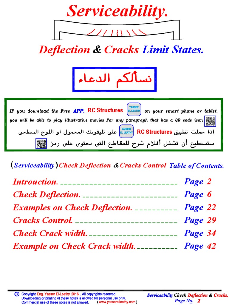 13 - (Serviceability) Check Deflection and Cracks Control (2016) | PDF