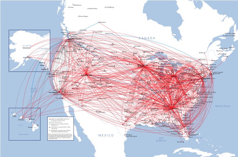Us Route Map | PDF | Delta Air Lines | Aviation