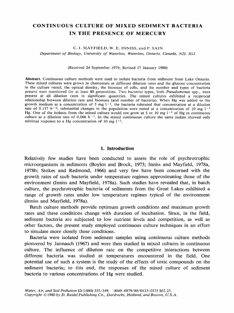 Mixed Sediment | PDF | Bacteria | Biology