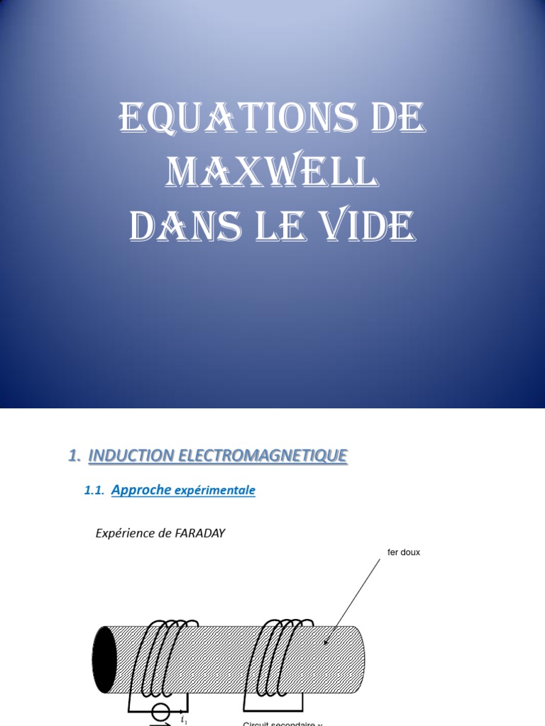 Equations de Maxwell 16 PDF | PDF | Équations de Maxwell | Champ magnétique