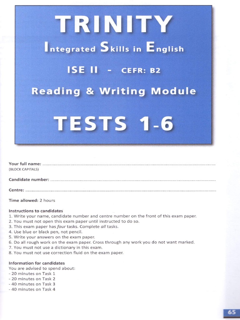 Trinity Ise 2 | PDF