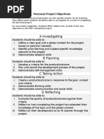 IB Personal Project Ideas 1 | PDF
