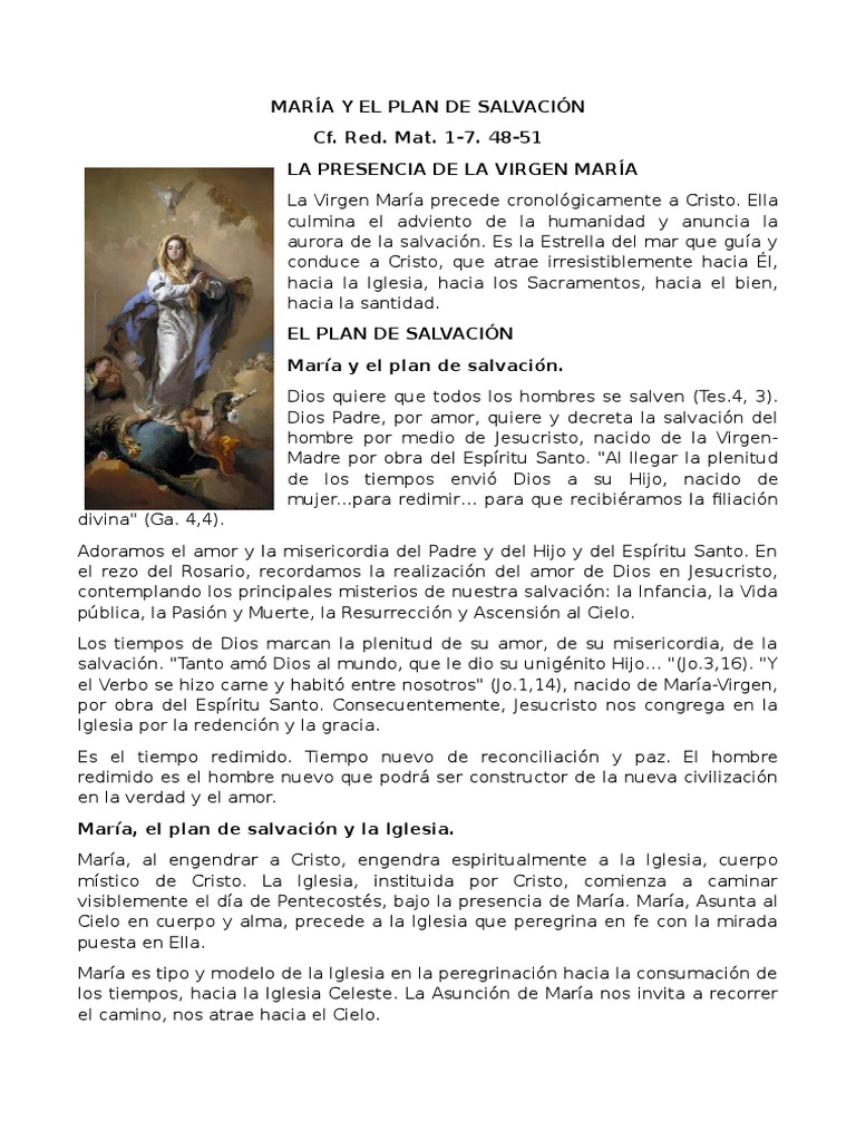 María y El Plan de Salvación | PDF | Salvación | María, madre de Jesús