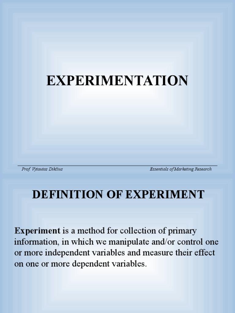 Marketing Research Experiments | PDF | Causality | Experiment