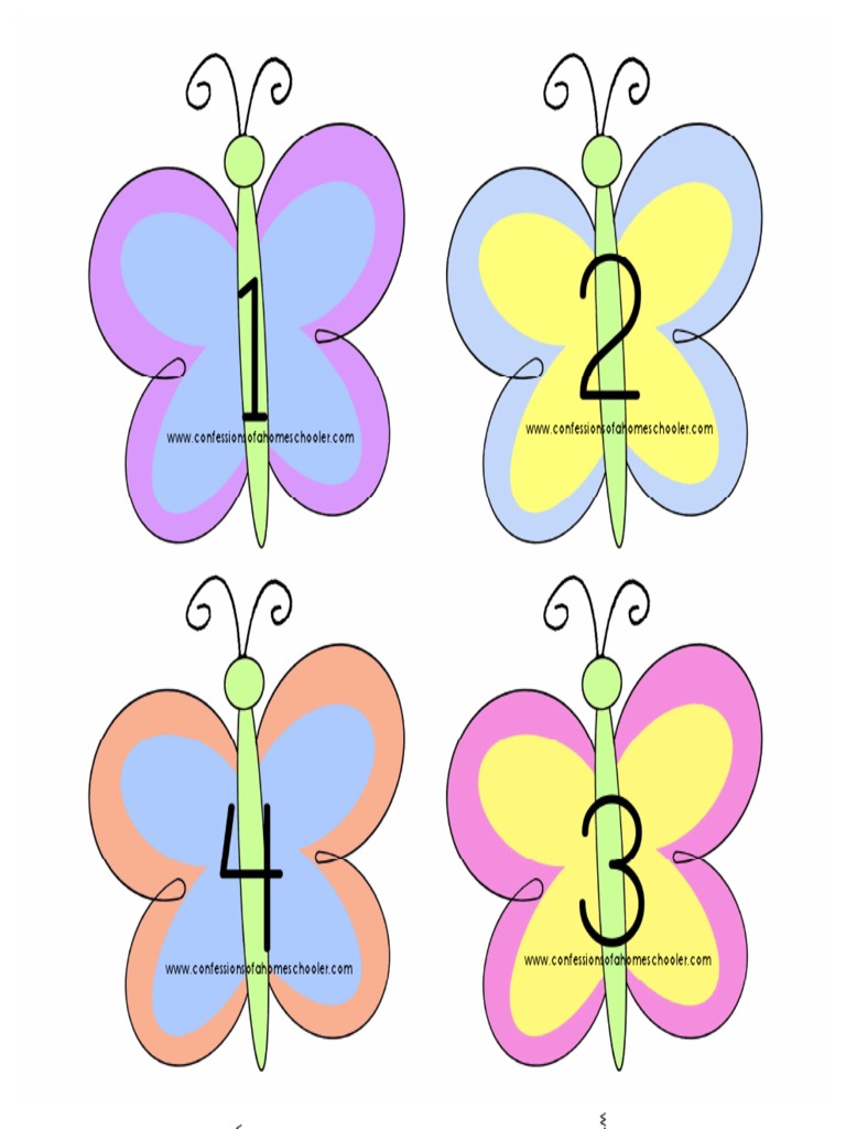 Butterfly Clip Cards | PDF | Language Arts & Discipline | Foreign ...