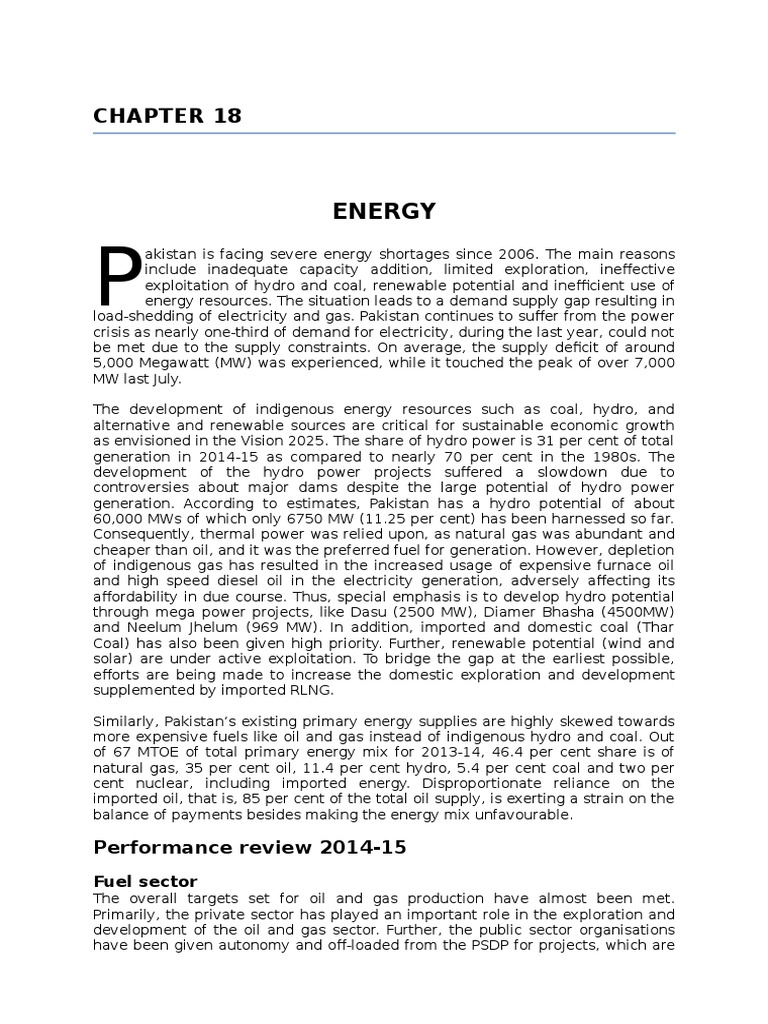 Energy: Performance Review 2014-15 | PDF | Natural Gas | Petroleum
