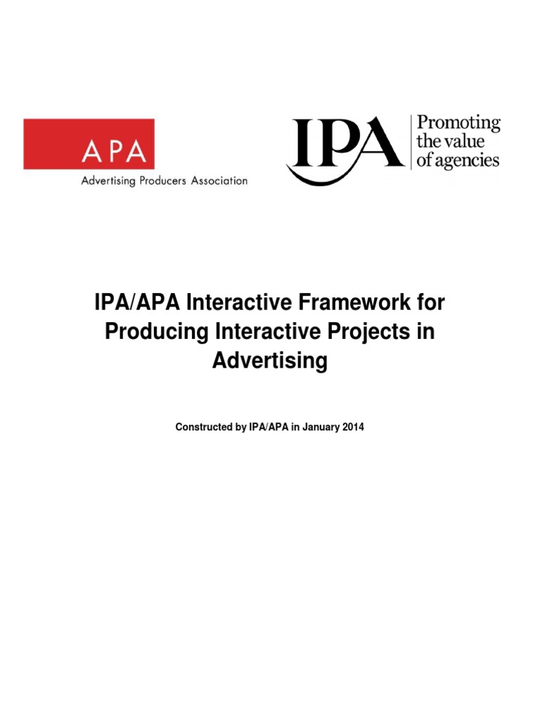 Ipa Apai Interactive Framework 20-01-14 | PDF | Software Release Life ...