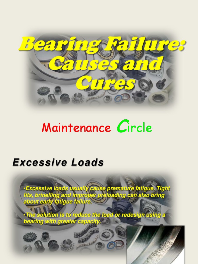 Bearing Failures Presentation Pdf Bearing Mechanical Wear