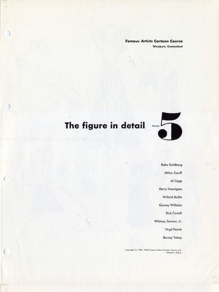 Famous Artists Cartoon Course: Lesson 5 - The Figure in Detail | PDF