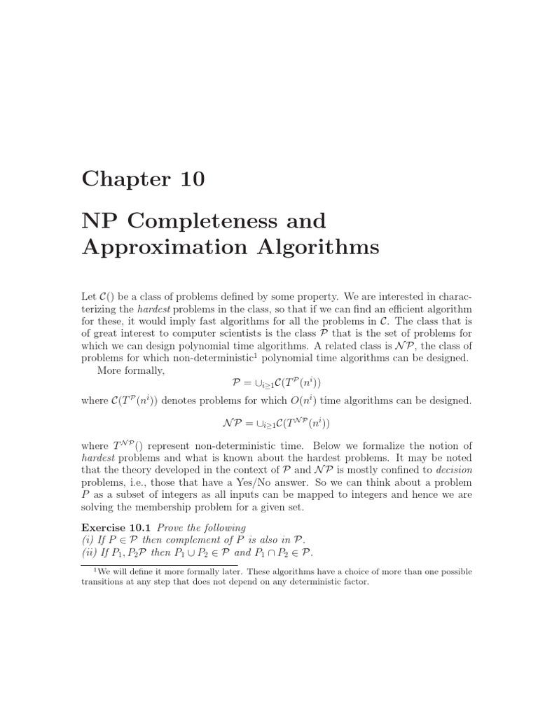 Np Completeness And Approximation Algorithms Pdf Computational Complexity Theory Time