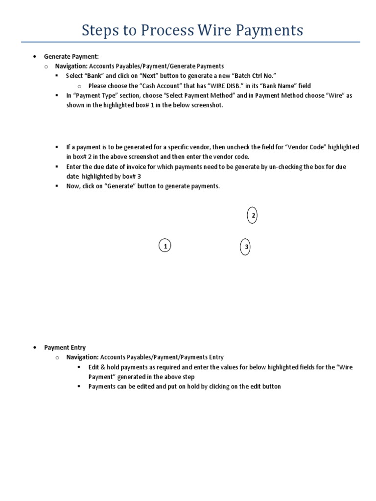 Wire Payment Processing Guide | PDF | Business | Finance & Money Management
