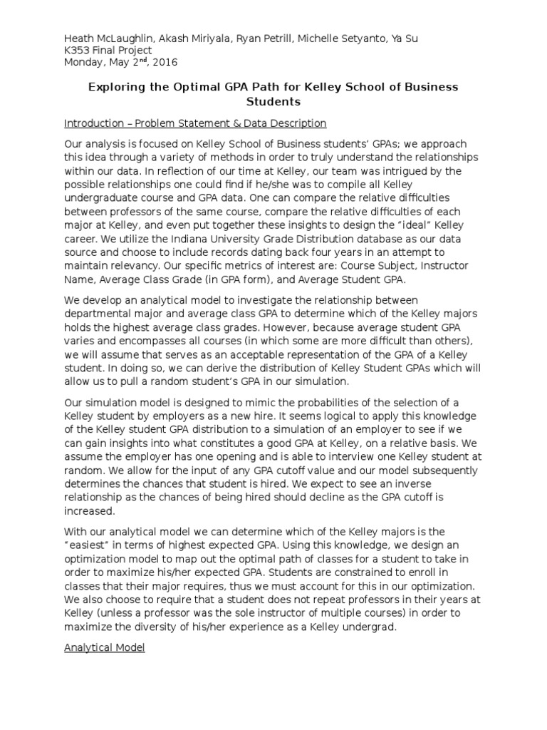 k353 Final Project Write-Up-3 | PDF | Grading (Education) | Reference Range