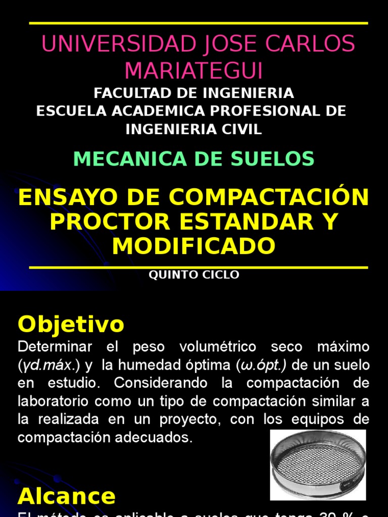 08 Ensayo de Compactación Proctor Estandar y Modificado | Densidad ...