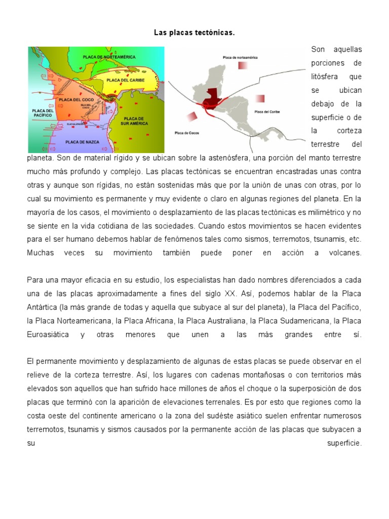 Placas Tectonicas y Fallas Geologicas | Descargar gratis PDF | Falla ...