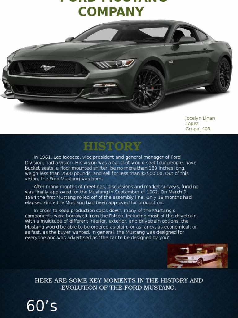 Ford Mustang Company Timeline | PDF | Product Introductions | Motor Vehicle