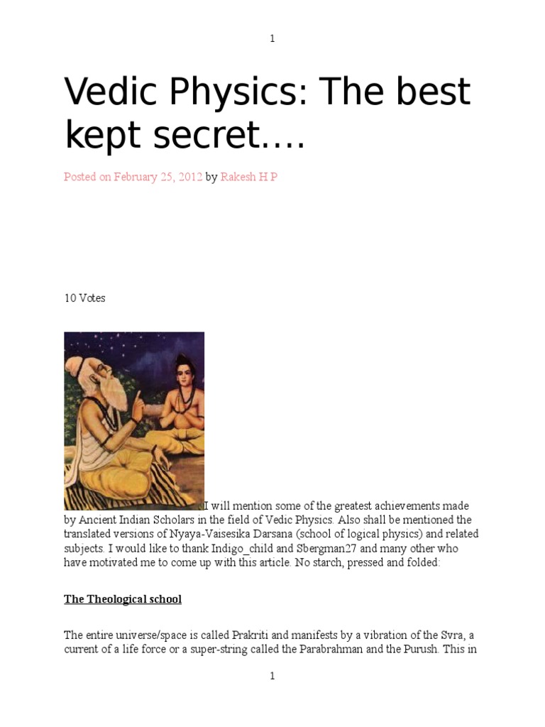 Vedic Physics | PDF | Light | Electromagnetic Radiation