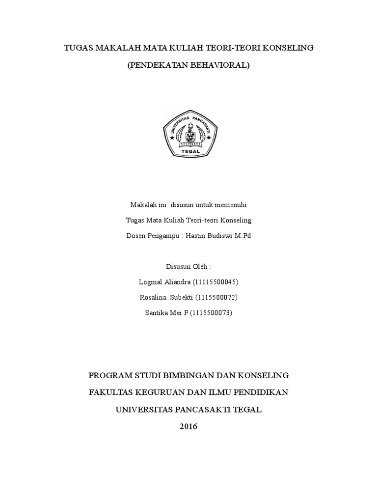 Konseling Behavioral "Teori Konseling" | PDF | Pengembangan Diri ...