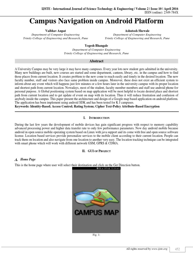 Campus Navigation On Android Platform | PDF | Android (Operating System ...
