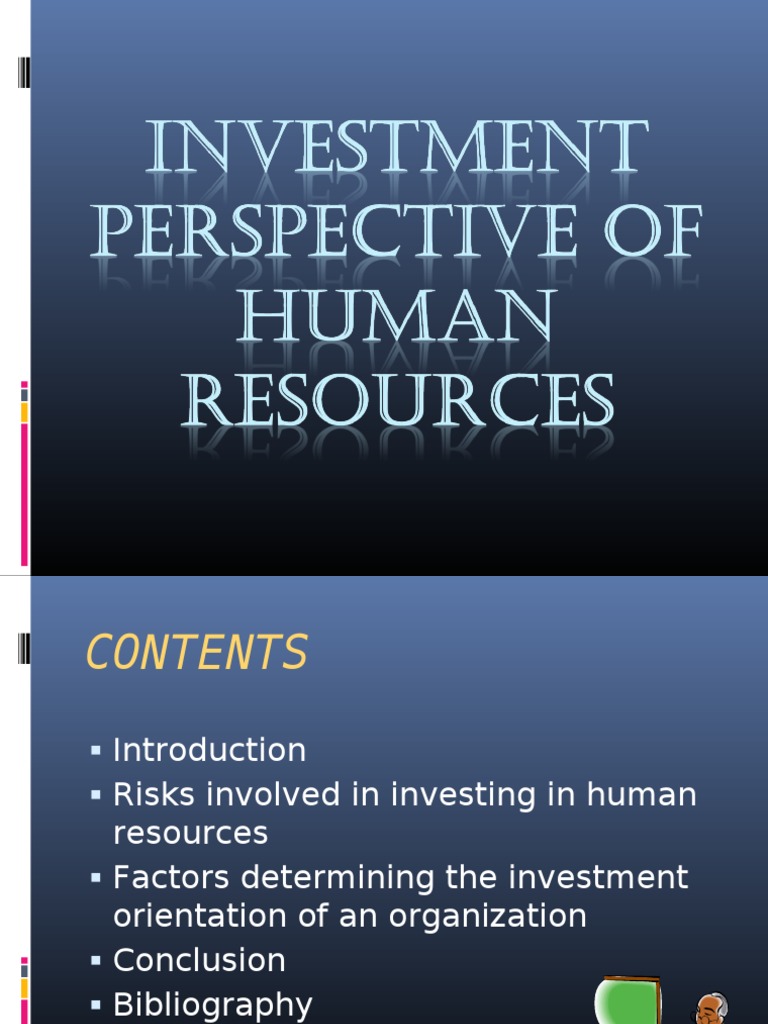 Investment Perspective of Human Resources
